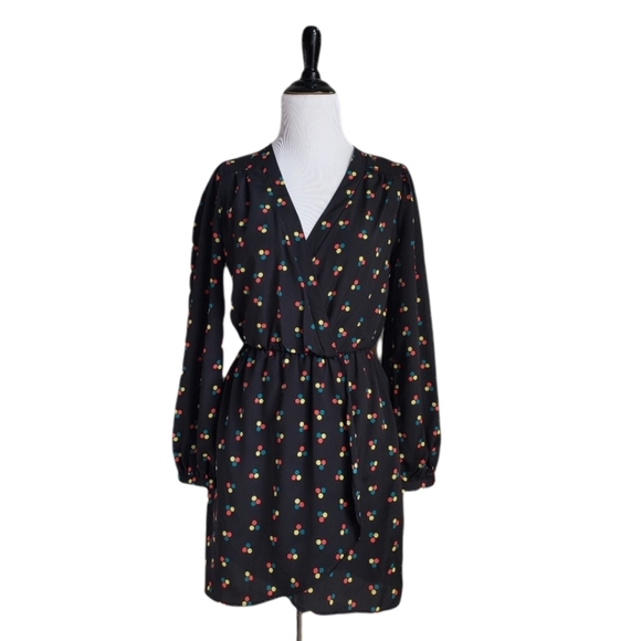 Honey Punch | Dresses | Honey Punch Dot Cluster Faux Wrap Dress | Poshmark